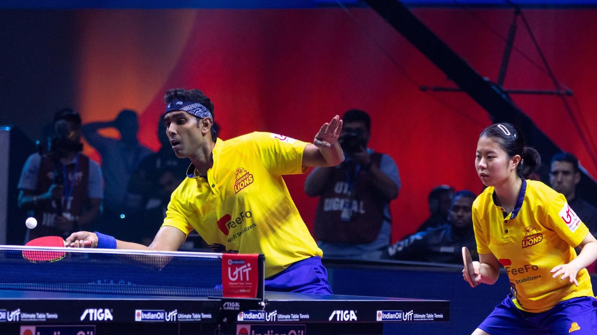 Ultimate Table Tennis: Sharath Kamal takes Chennai Lions to the top of the table - The Hindu